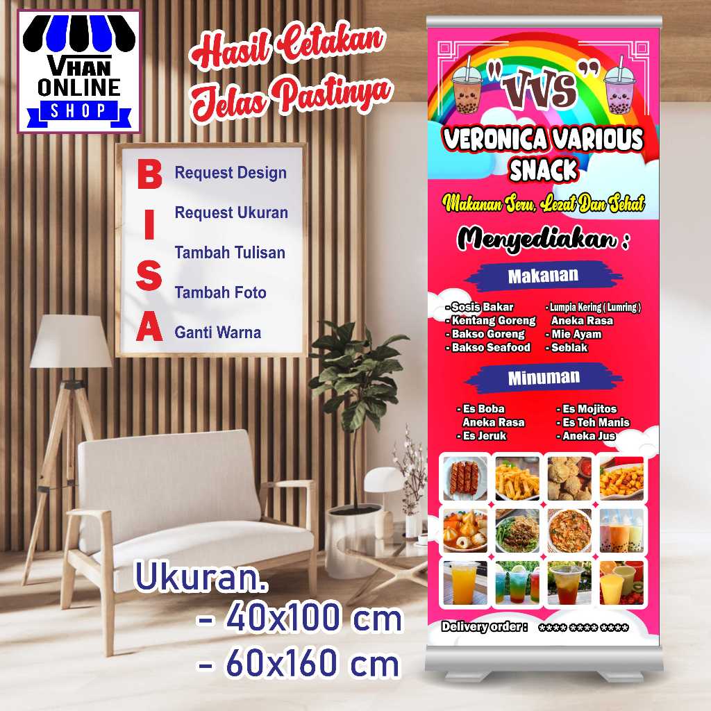 Jual Cetak Spanduk Banner Jualan Makanan Minuman Design Lucu | Shopee ...