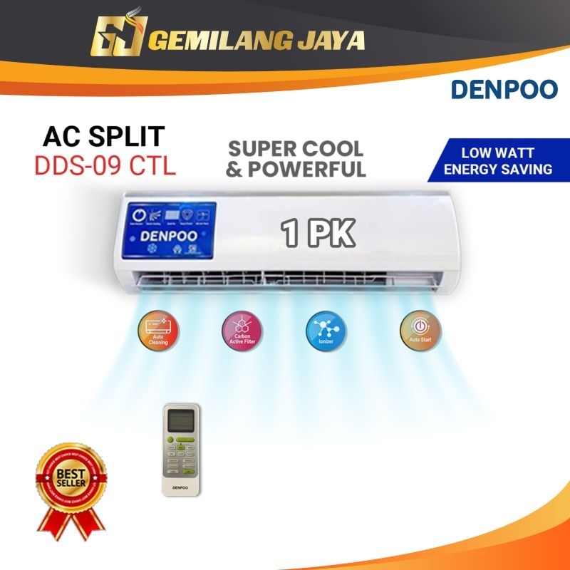 Jual Denpoo Platinum AC Split 1 PK DDS 09 CTL Plus Pasang | Shopee ...