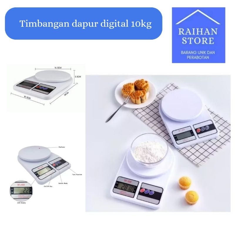 Jual Timbangan Dapur Digital Sf 400 Kapasitas 10 Kg Free Baterai Kitchen Scale Timbangan Kue ...