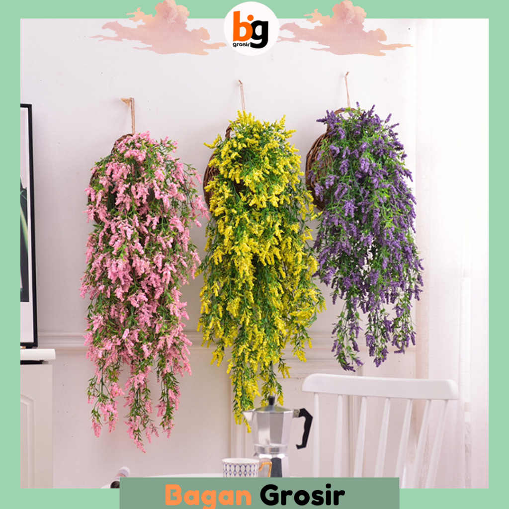 Jual BG Bunga Juntai Plastik Rambat Sintetis Tanaman Hias Gantung Osear ...