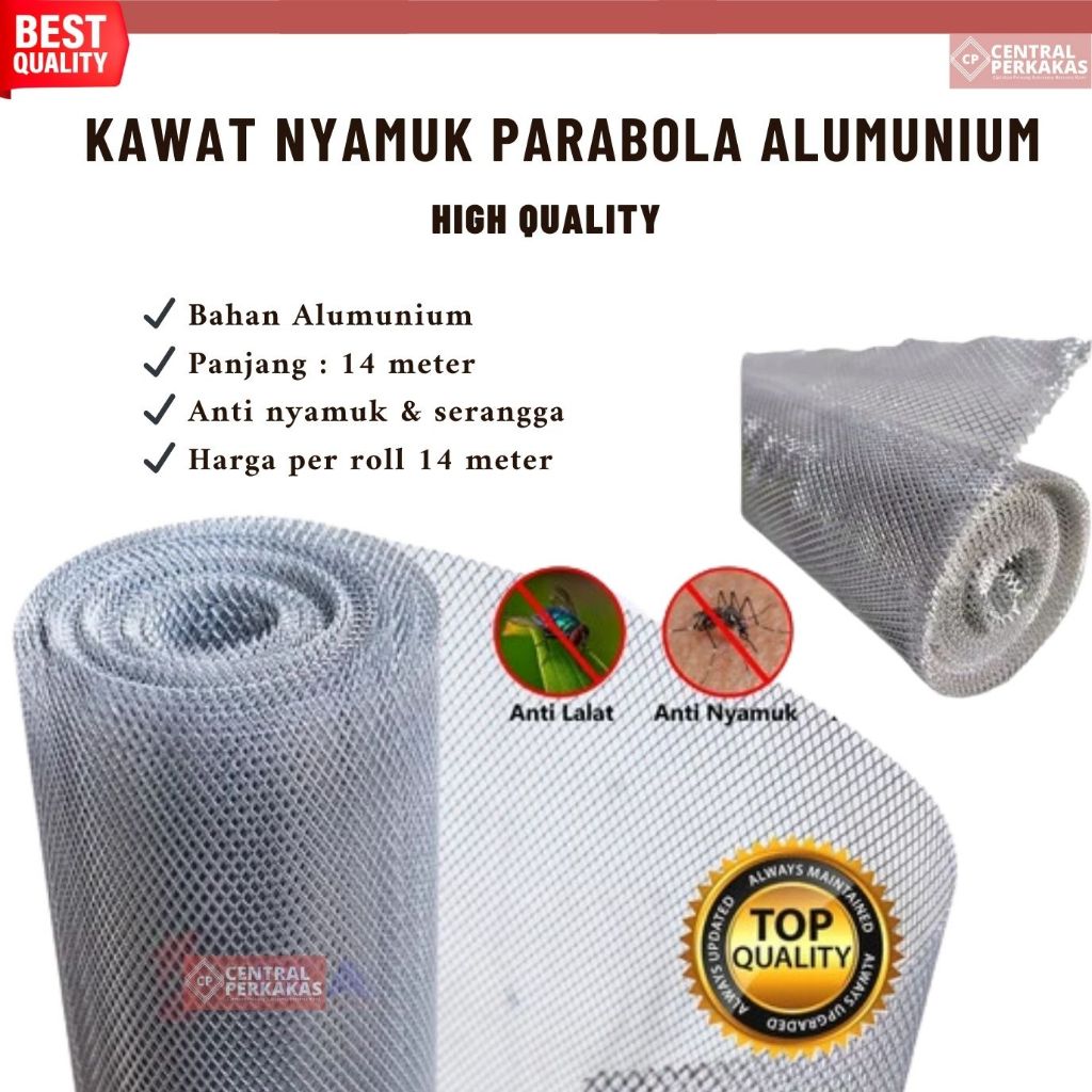 Jual Kawat jaring nyamuk parabola / kawat ventilasi / ram kawat nyamuk ...