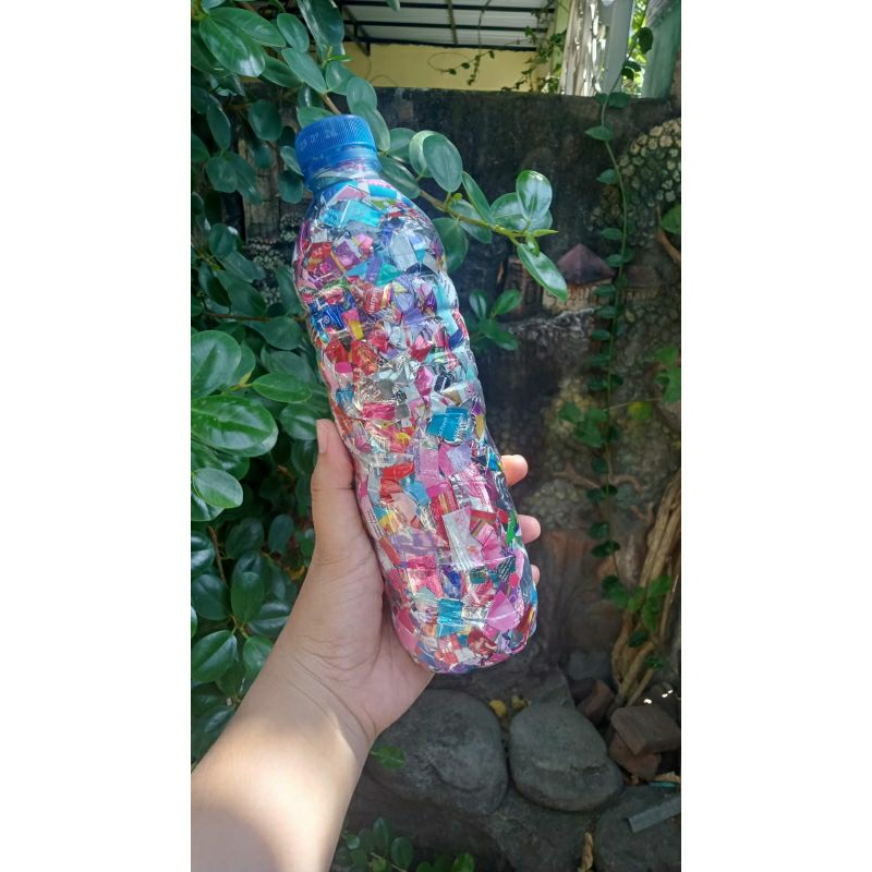 Jual Ecobrick botol aqu* 600ml/Cacahan ecobrick/Ecobrick botol 600ml ...