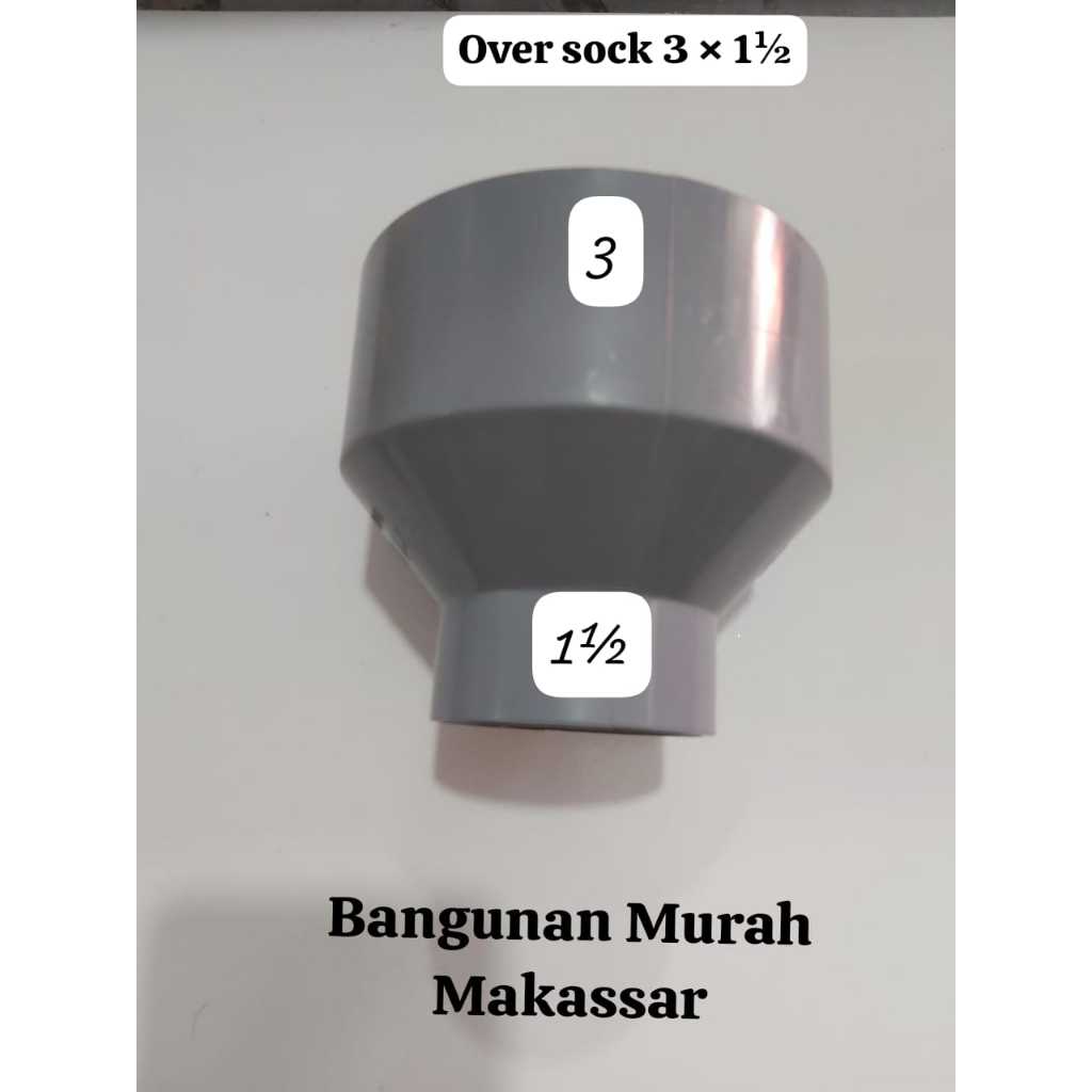 Jual Sambungan Vlok Sok 3" x 1 1/2" Inch / Reducer Pvc Over Sock Socket ...