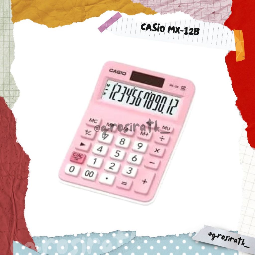 Jual CASIO MX-12B / Kalkulator Toko Dagang / Kalkulator Warna / Kalkulator 12 digit / Original ...