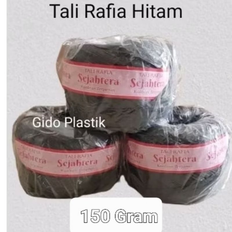 Jual Tali Rafia Hitam 150 Gram DUA ELANG | Shopee Indonesia