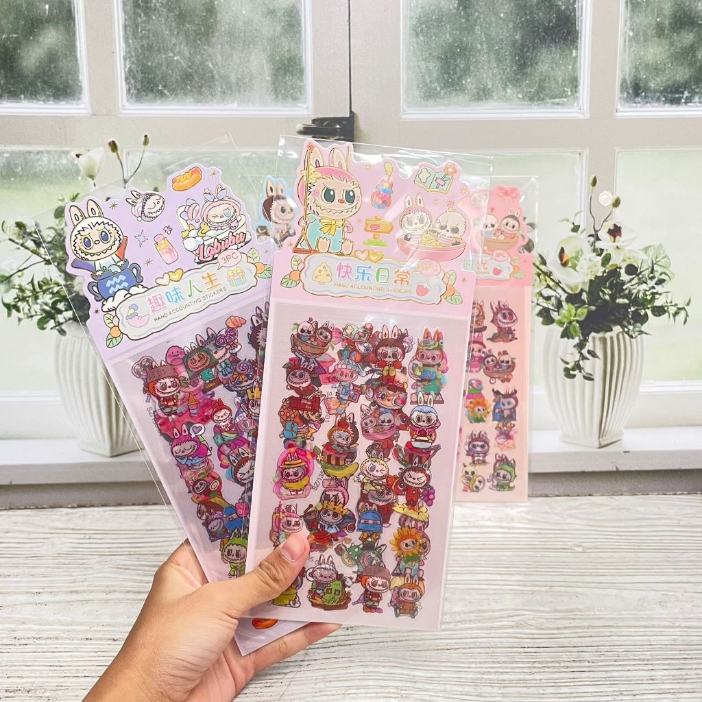 Jual STIKER 3 LEMBAR LABUBU STIKER ANTI AIR STIKER LABUBU LUCU TERMURAH ...