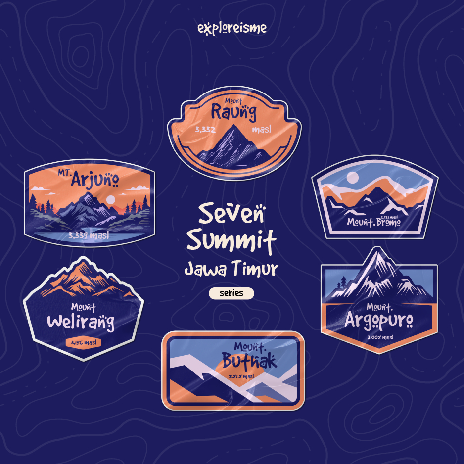 Jual exploreisme | stiker gunung indonesia, sticker gunung jawa timur ...