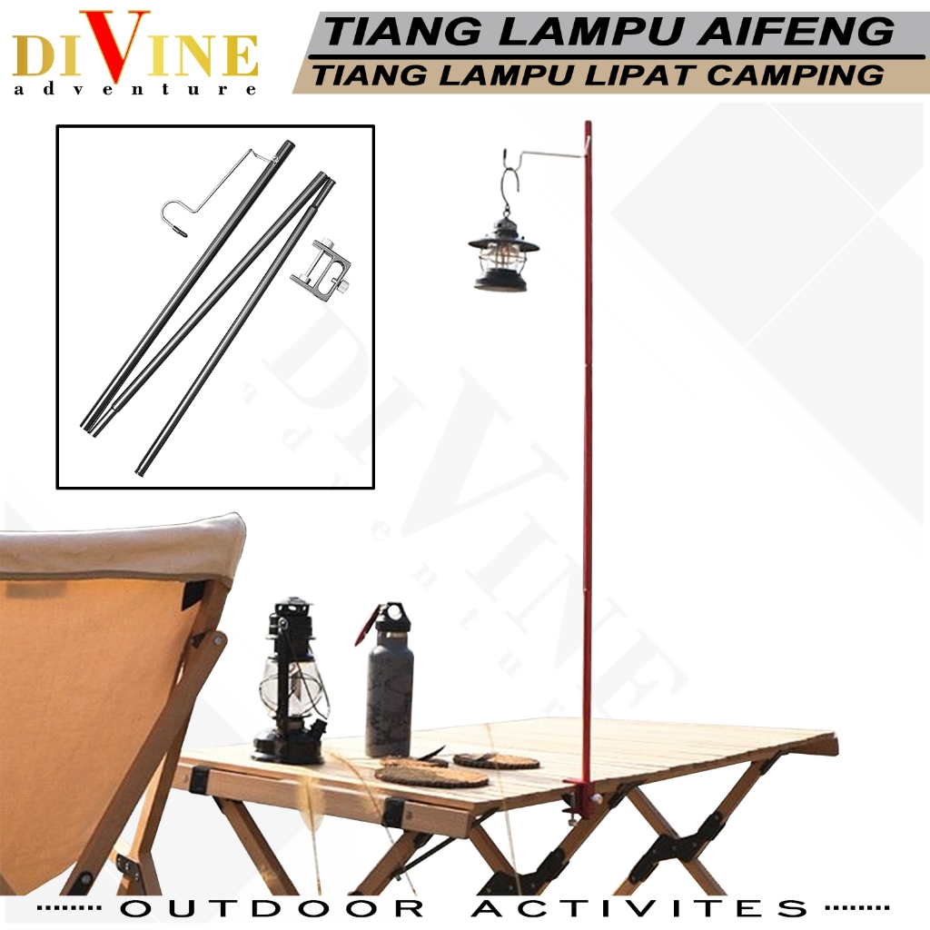 Jual tiang lampu camping aifeng - af10 light pole outdoor alloy 96 cm ...