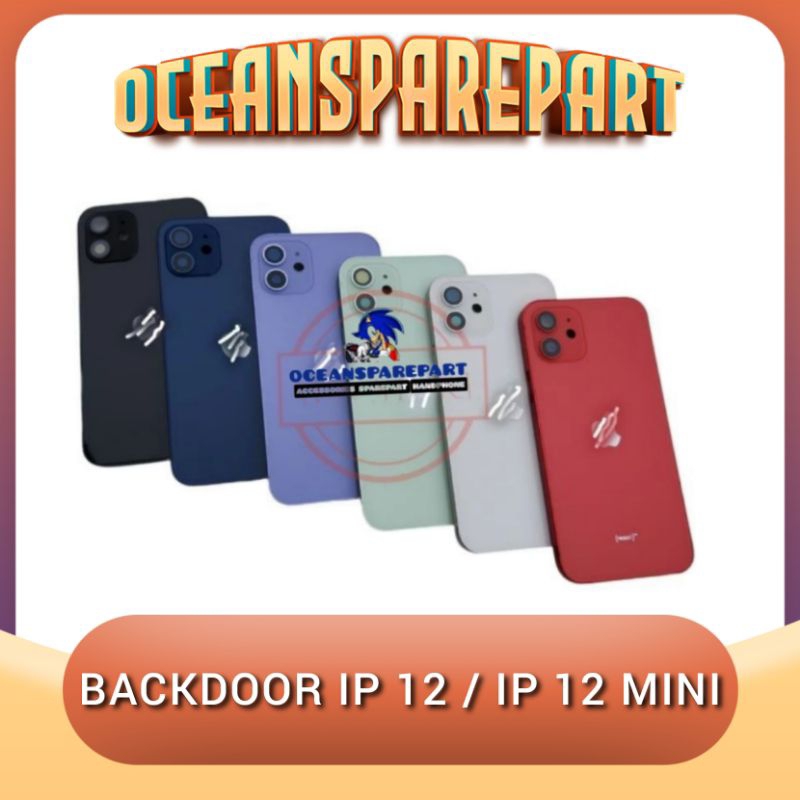 Jual BACK CASING KESING HOUSING BACKDOOR FULLSET PENGGANTI IP12 / 12 ...