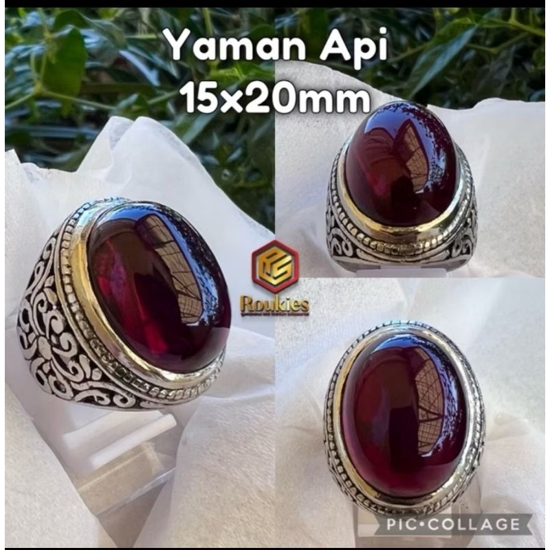 Jual batu cincin yaman api Wulung super Cristal ring alpaka hitam ...