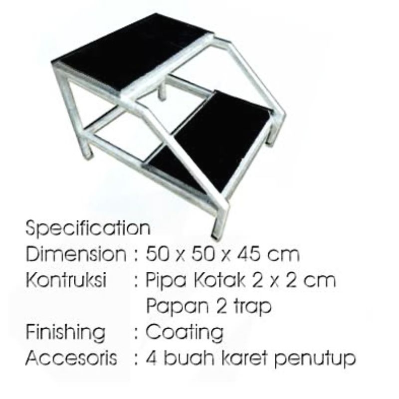 Jual Tangga Besi Meja Periksa / Footstep Bed Pasien / Alat Bantu Naik ...
