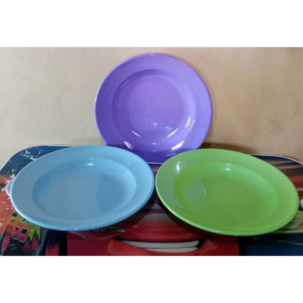 Jual Piring/Piring Makan/Piring Murah/Piring melamin 9inc berdiameter 24cm/Piring makan/Piring ...