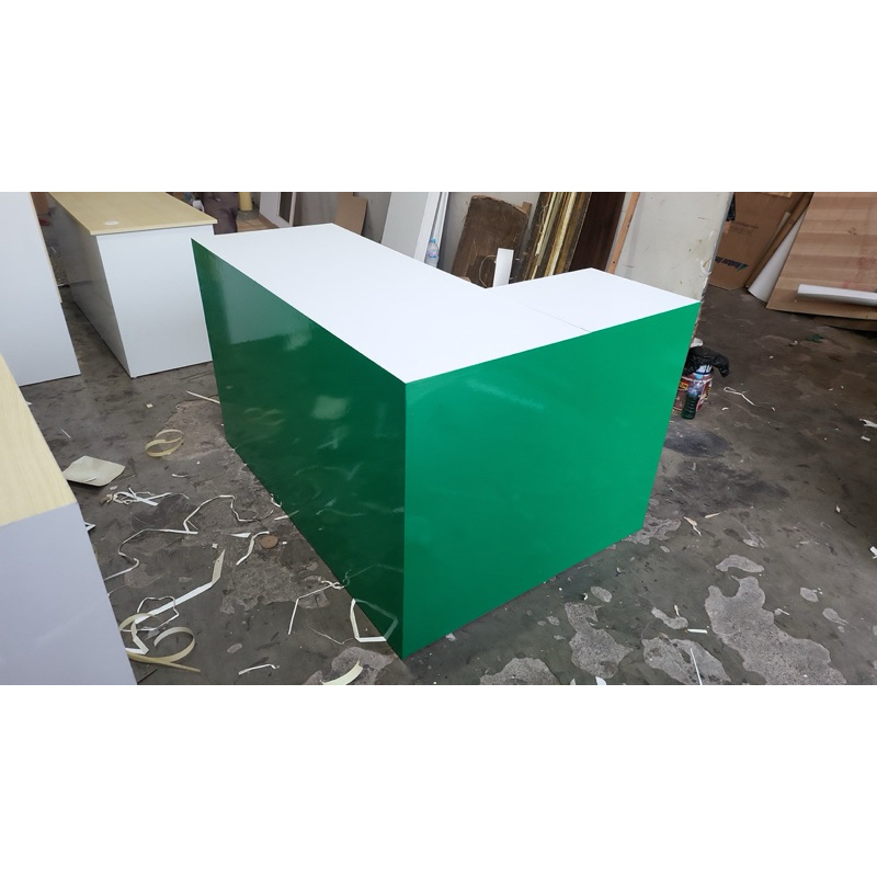 Jual meja kasir model L | 150x40x80cm | Shopee Indonesia
