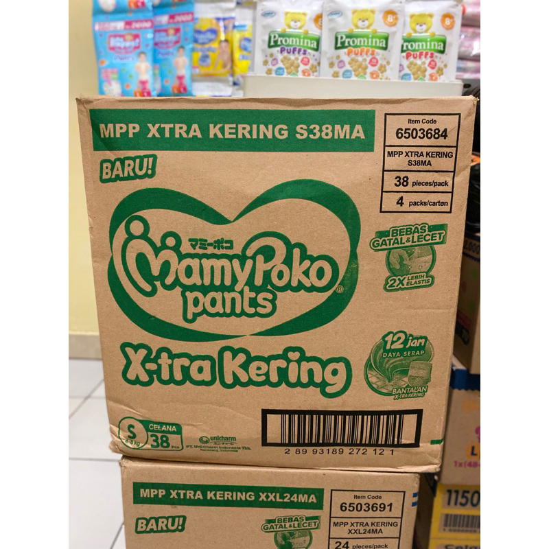 Jual PAKET MAMYPOKO X-TRA KERING 1 DUS NB-S44/S38/M32/L28/XL26/XXL24 | Shopee Indonesia