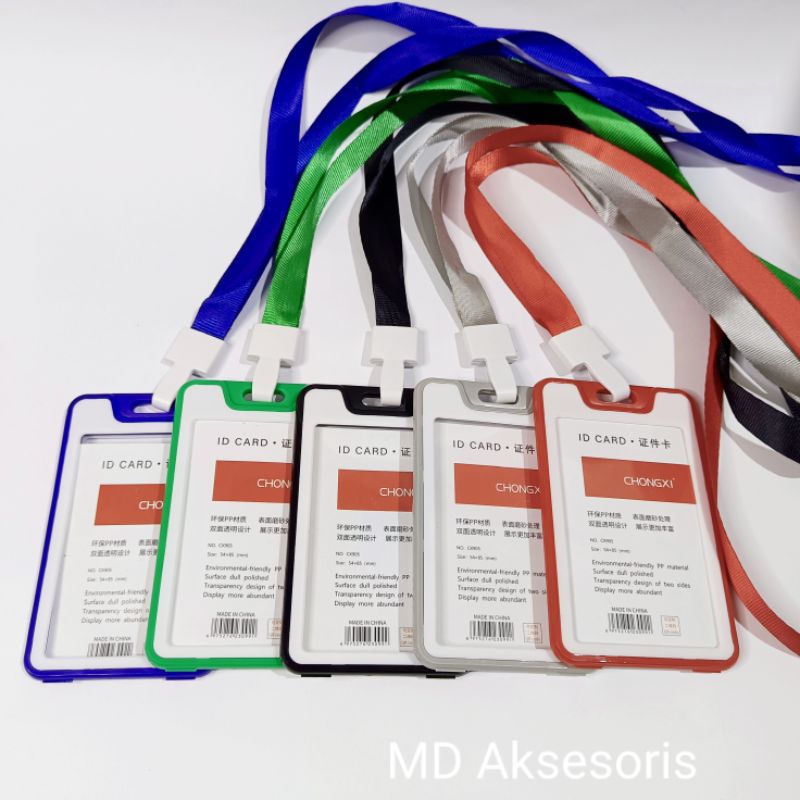 Jual Tempat Id Card 2 Sisi Plastik Transparan Holder Id Card Transparan ...