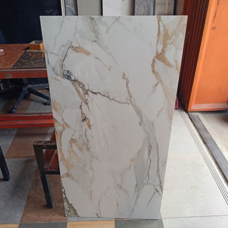 Jual Granit lantai 60x120 motip marmer calacata gold citygres | Shopee ...