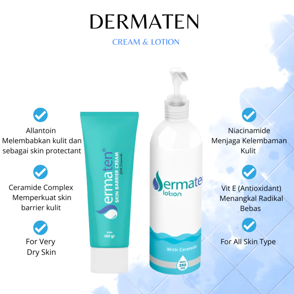 Jual Dermaten Lotion - Dermaten Cream - Creamide Niacinamide Skin ...
