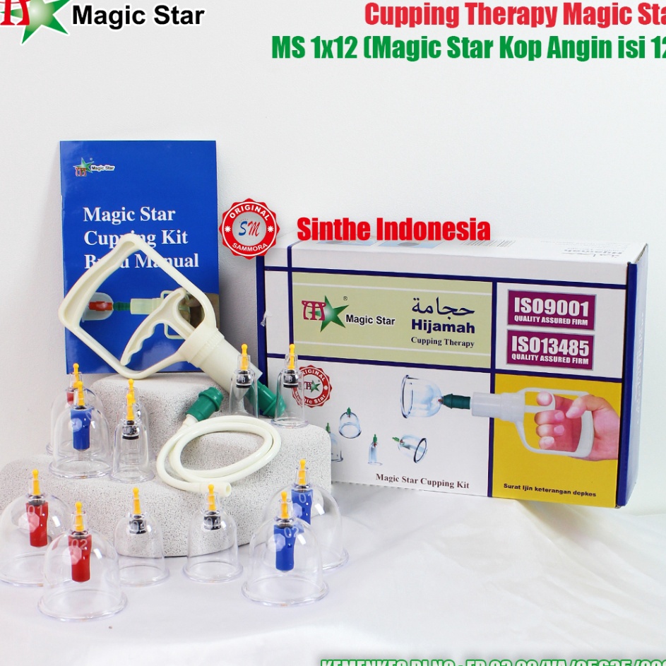 Jual Penjualan Hemat Kop Alat Bekam Magic Star isi 12 Hijamah Cupping Therapy MagicStar MS 12 ...