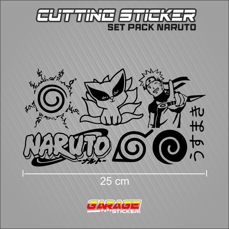 Jual Stiker pack naruto cutting sticker set uzumaki naruto kyubi kurama ...