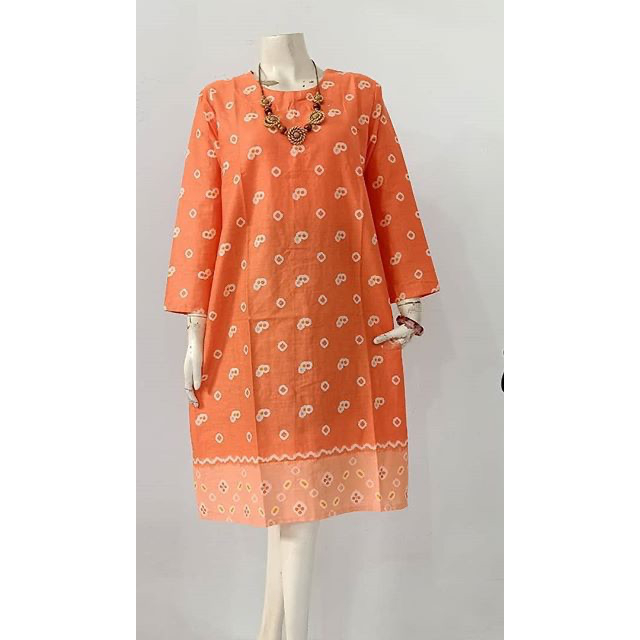 Jual TUNIK BATIK OREN JUMBO LD 130 DAN LD 140 CM | Shopee Indonesia