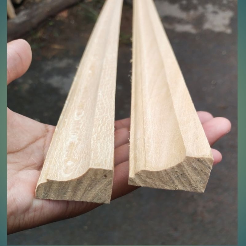 Jual Profil Kayu / List Kayu P:200cm L:3cm T:1,8cm | Shopee Indonesia