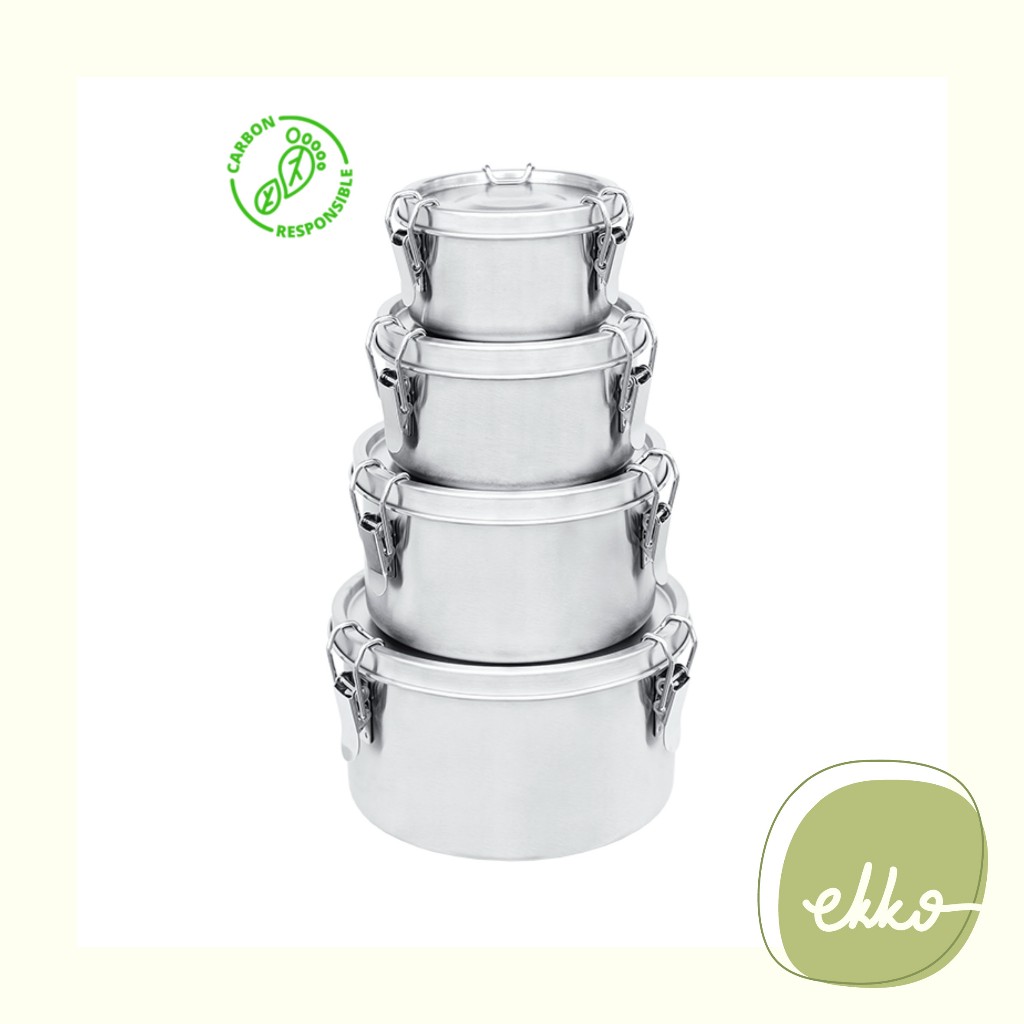 Jual Stainless Steel Round Food Containers by Greater Good (Kotak Makan ...