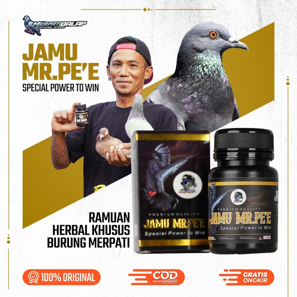 Jual Jamu Mr. Pe'e Ramuan Herbal Khusus Burung Merpati - Isi 100 Butir ...