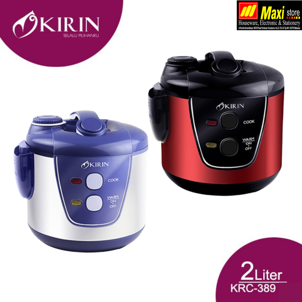 Jual Rice Cooker Kirin 2 Liter KRC-389 / Penanak Nasi / Stainless Steel ...