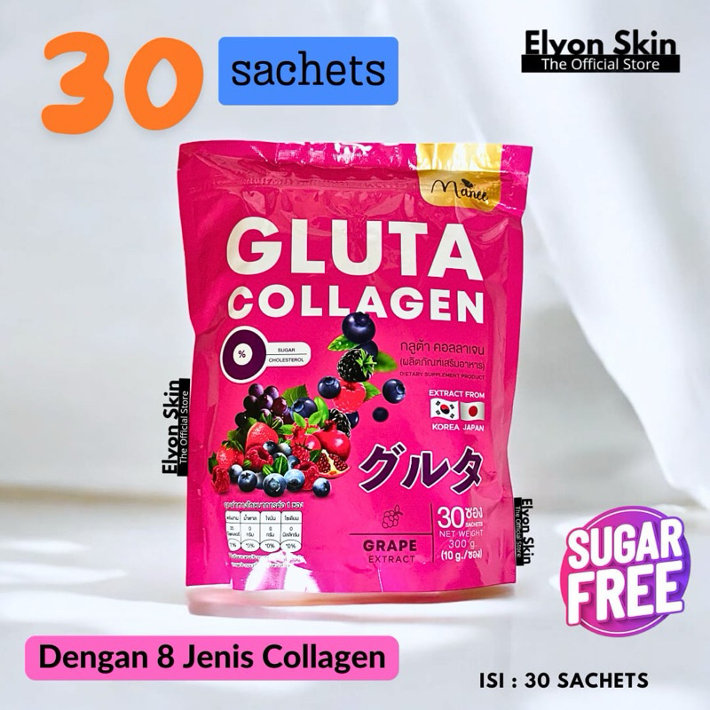Jual MANEE GLUTA COLLAGEN 30 SACHETS ORIGINAL THAILAND DENGAN 8 KOLAGEN ...
