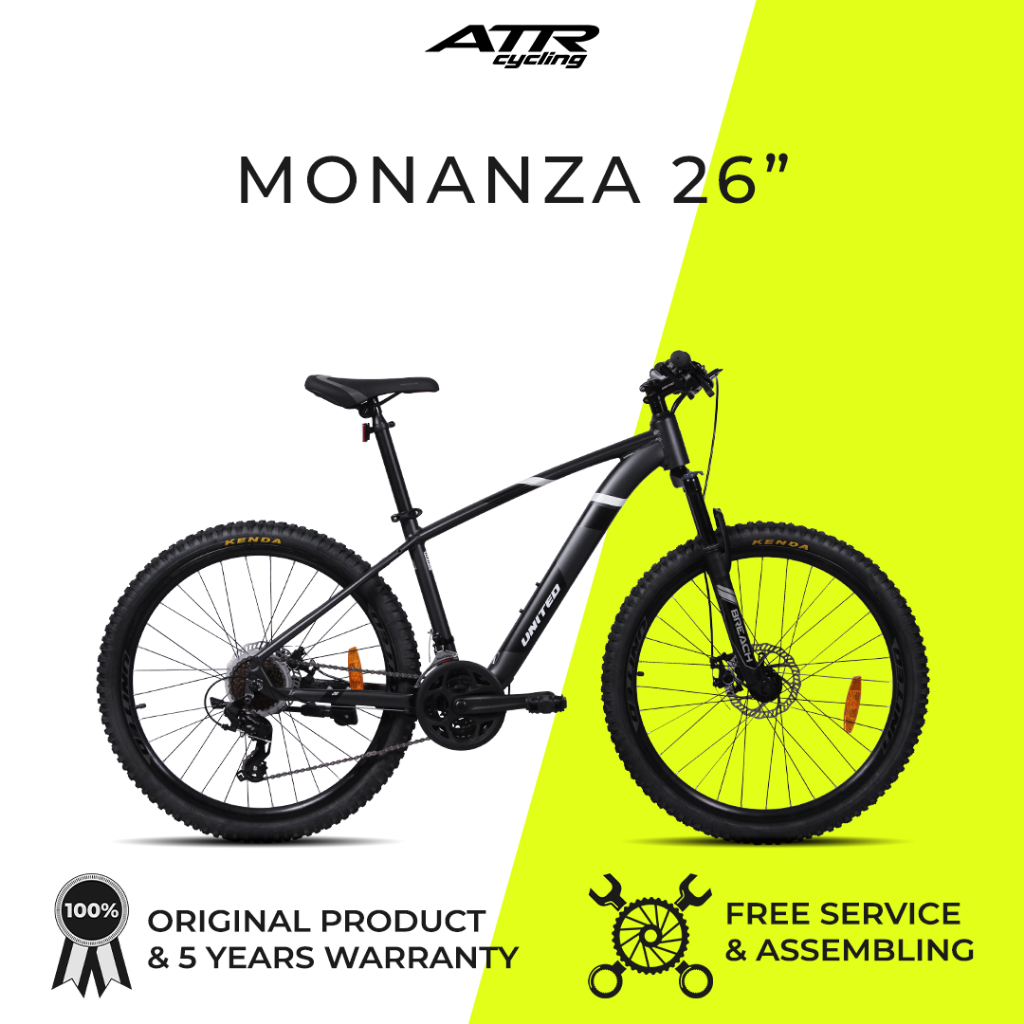 Jual United Bike Sepeda Gunung MTB MONANZA 26-24S (23) GY-WH | Shopee ...