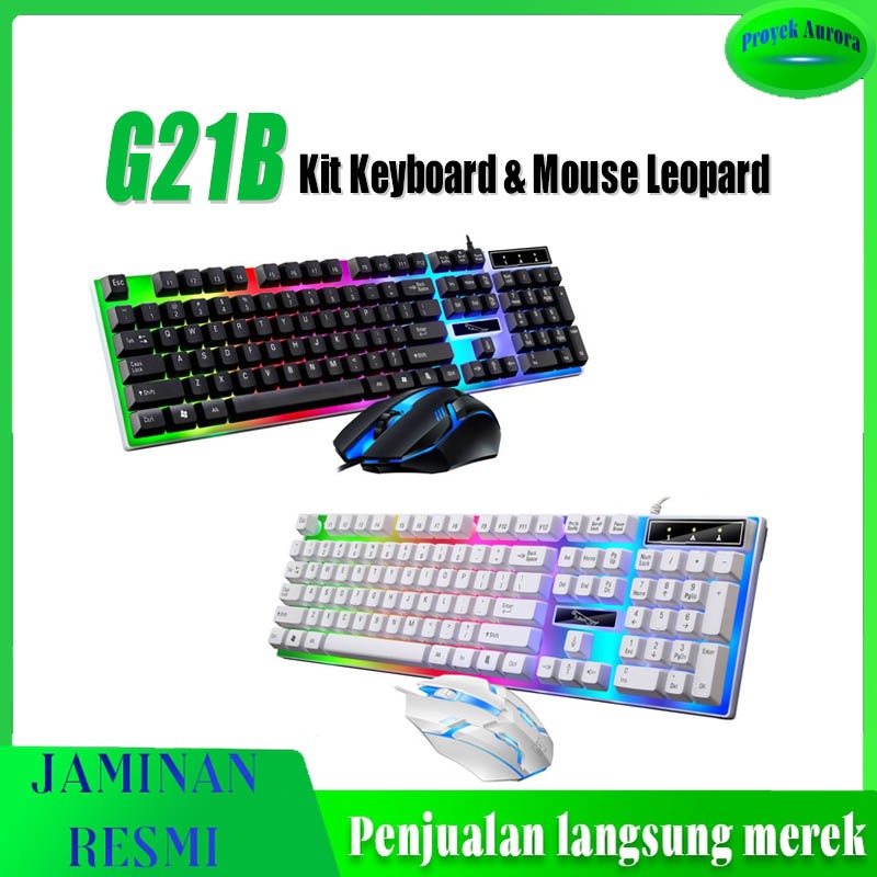 Jual G21B Set Keyboard Plus Mouse Keyboard Mouse Gaming RGB USB Wired ...