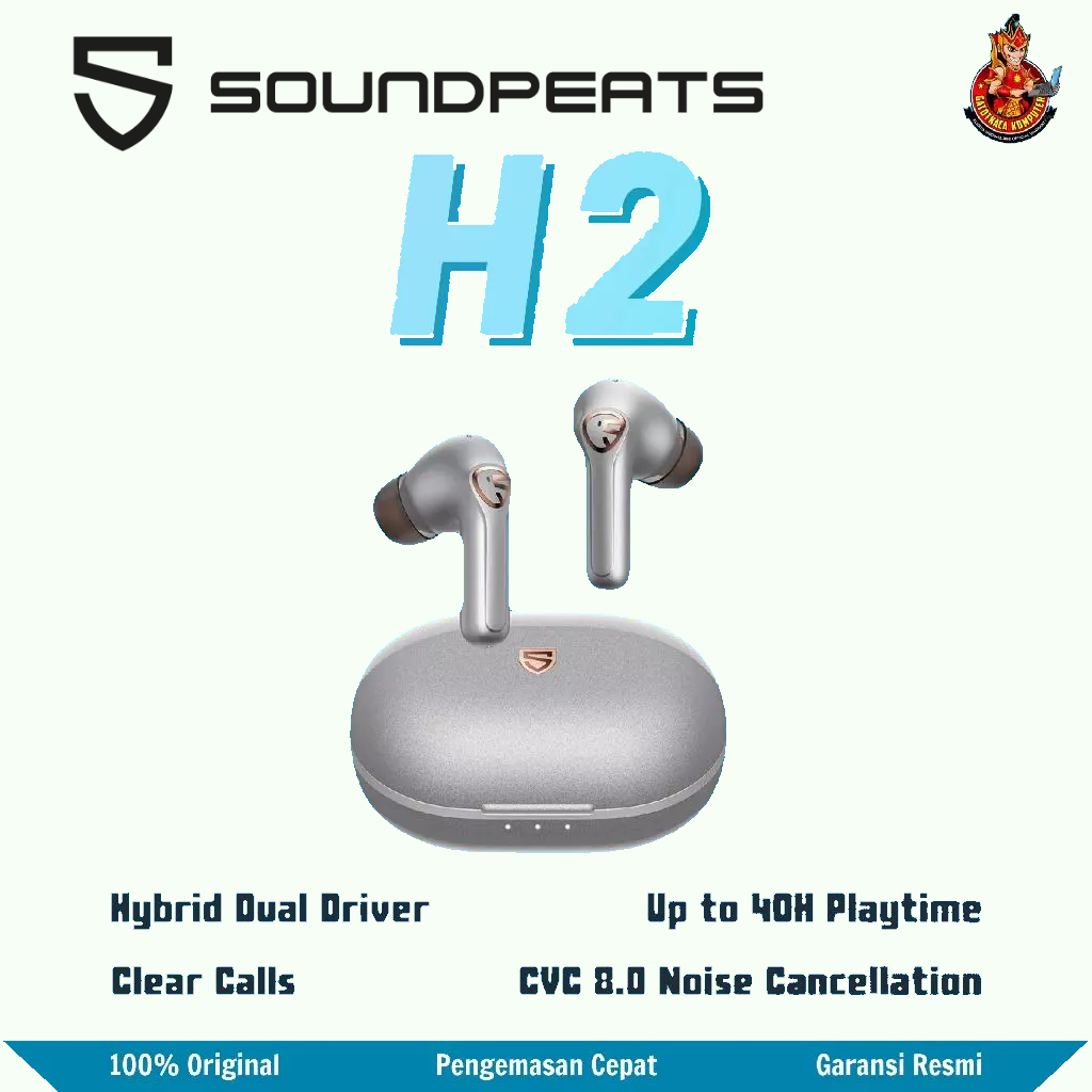 Jual SoundPEATS H2 Hybrid Dual Driver & QCC3040 True Wireless Earbuds ...