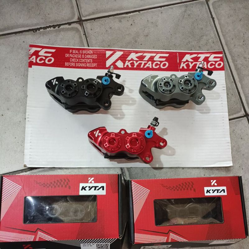 Jual kaliper 4 piston kanan motif gold red black grey ktc kytaco kaliper ktc kytaco 4 piston ...