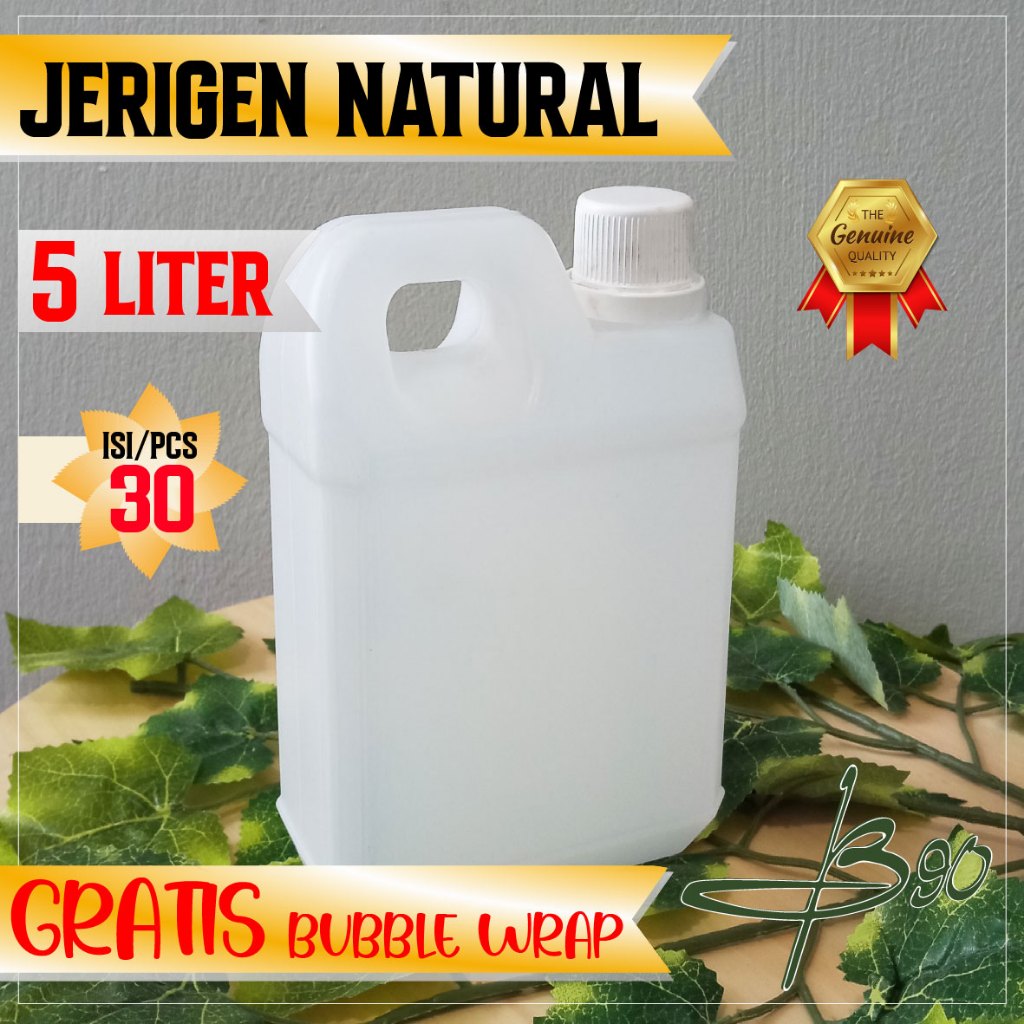 Jual Jerigen 5 Liter Baru HDPE Warna Putih Natural 10pcs | Shopee Indonesia