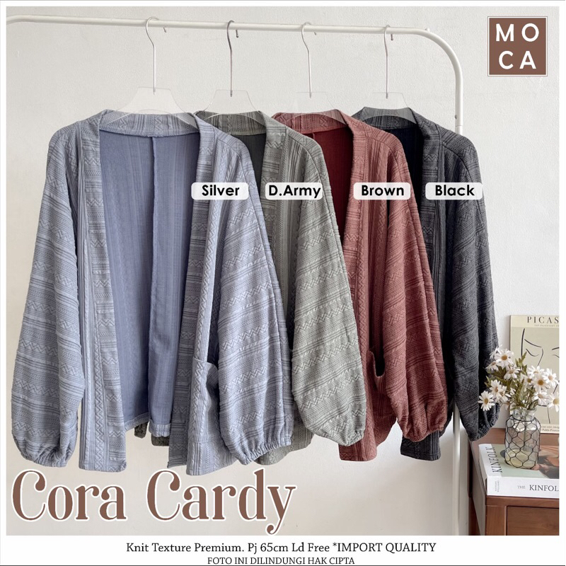 Jual MOCA CORA CARDY WANITA KNIT TEXTURE PREMIUM CARDIGAN KAOS FREE ...