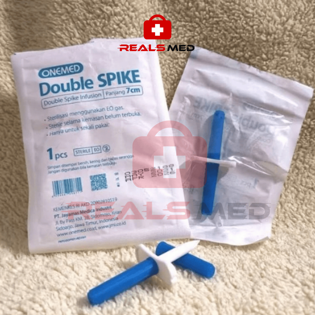 Jual Alat Penusuk Botol Infus Double Spike Infusion Onemed (Penusuk ...