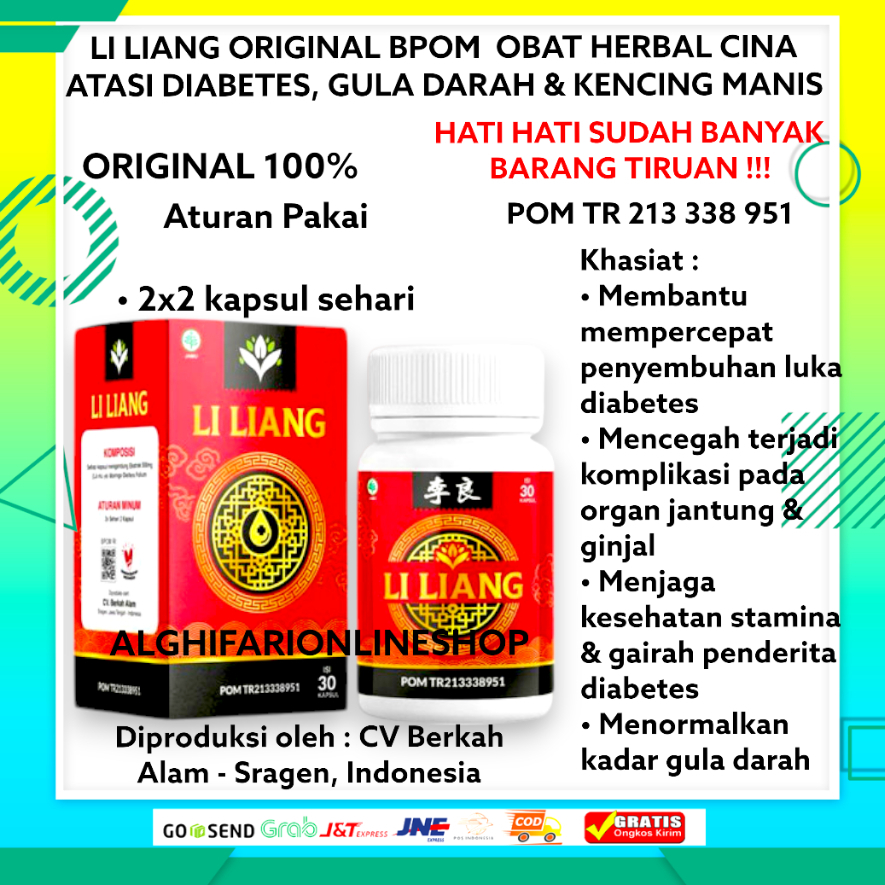 Jual LI LIANG KAPSUL ORIGINAL BPOM Obat DIabetes Kencing Manis Penurun ...