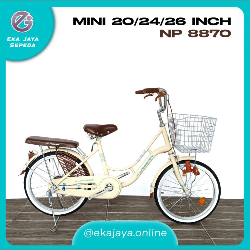 Jual Sepeda Mini Sepeda Kota Perempuan NEW PHOENIX [NP 8870] [NP 8825AT] Ukuran 20 24 26 Inch ...