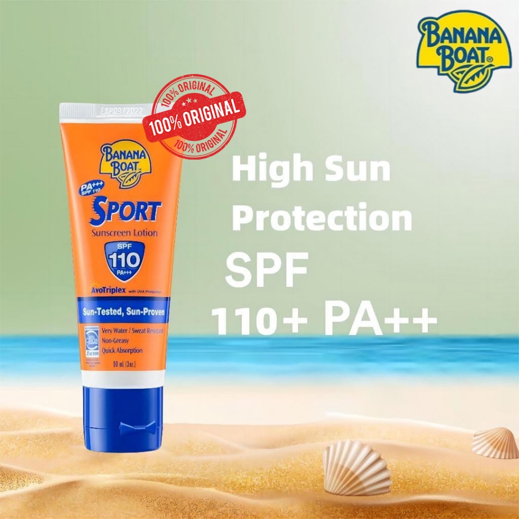 Jual BANANA BOAT Sport Sunscreen Lotion SPF 110+++ 90ml Sport Ultra ...
