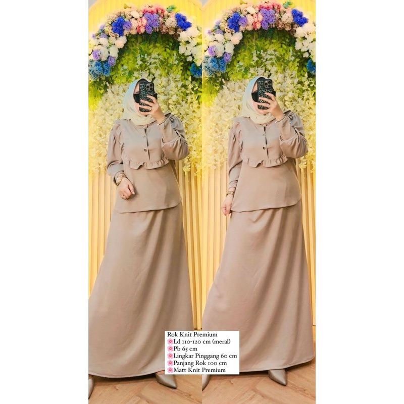 Jual Gallery Fika Set Rok Knit Premium / Set Rok Wanita / Set Rok Busui ...