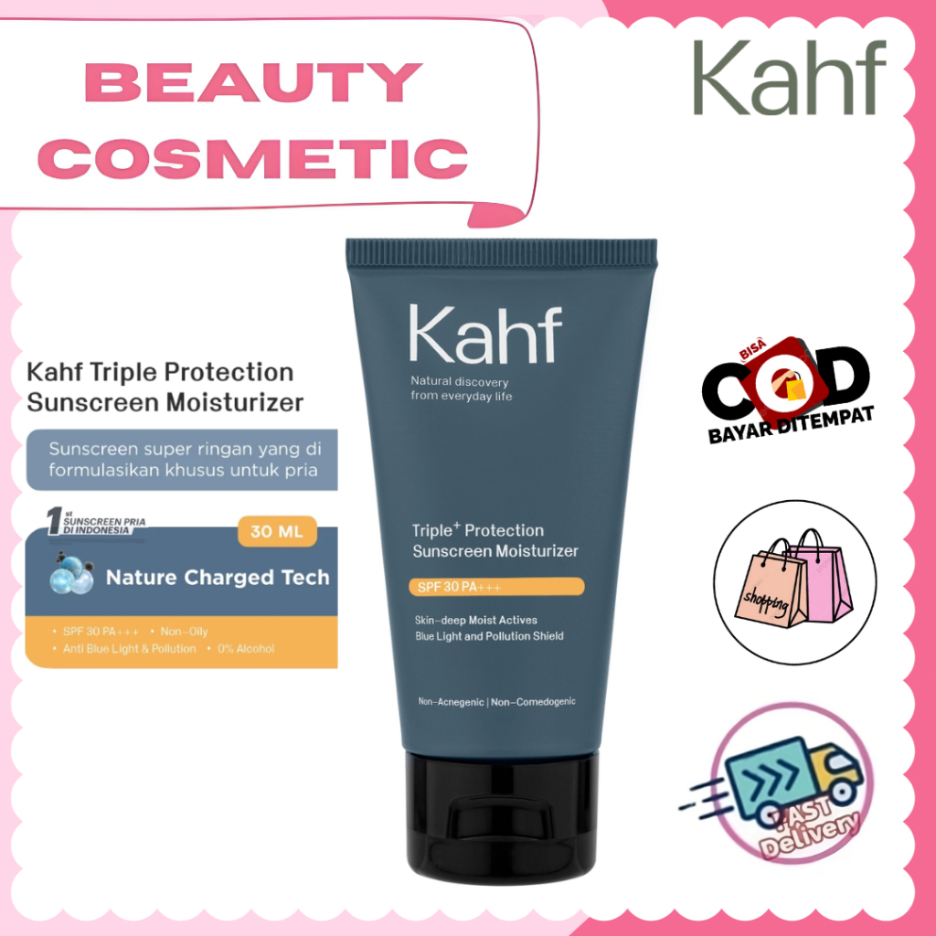 Jual KAHF Triple Protection Suncreen Moisturizer SPF30 - Sunscreen ...