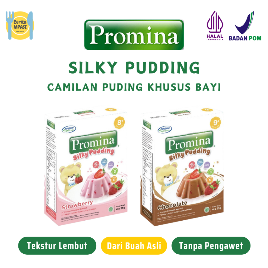Jual Promina Silky Pudding 8+ 9+ | Camilan Bayi & Anak MPASI | Shopee ...