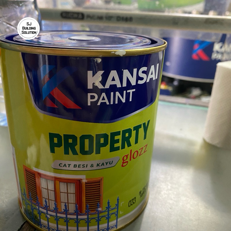 Jual Property gloss Cat Kayu Besi 1 kg/ 0,8lt 1kg putih white | Shopee ...
