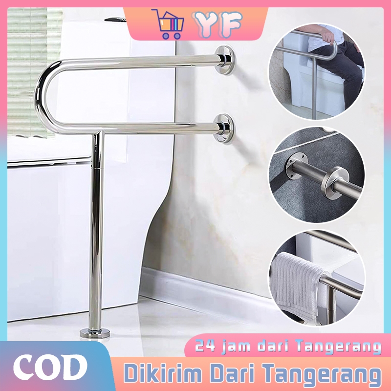 Jual 70*70CM Pegangan Toilet Stainless Pegangan Kloset Lansia Grab Bar ...