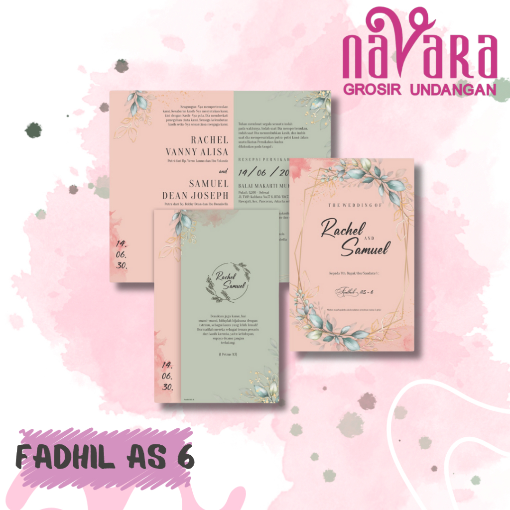 Jual Blangko undangan atau kertas undangan pernikahan merek FADHIL AS 6 ...