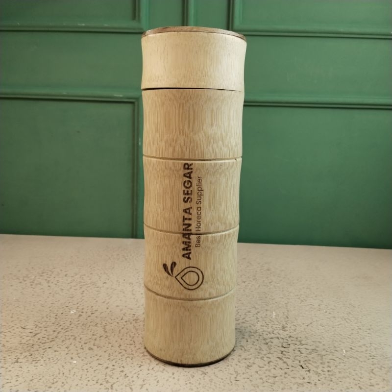 Jual Botol Minum Tumblr Tumbler Bambu Bamboo Aesthetic Gratis Custom ...