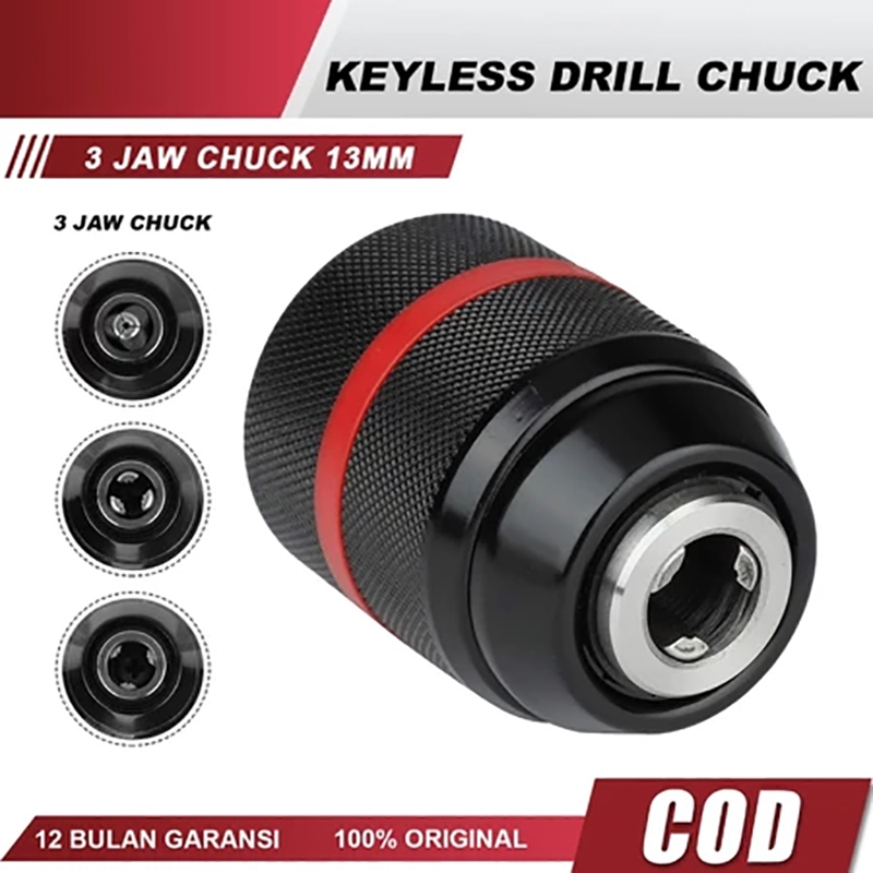 Jual 【COD】Kepala Bor Drill Chuck 10mm/13mm Chuck Bor Cordless Chuck Bor ...
