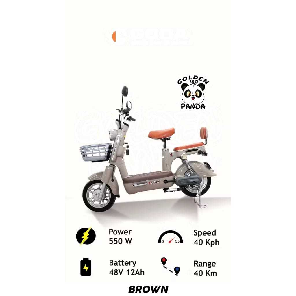 Jual Sepeda Listrik Goda New Golden150 Panda Moped Electric Bike ...