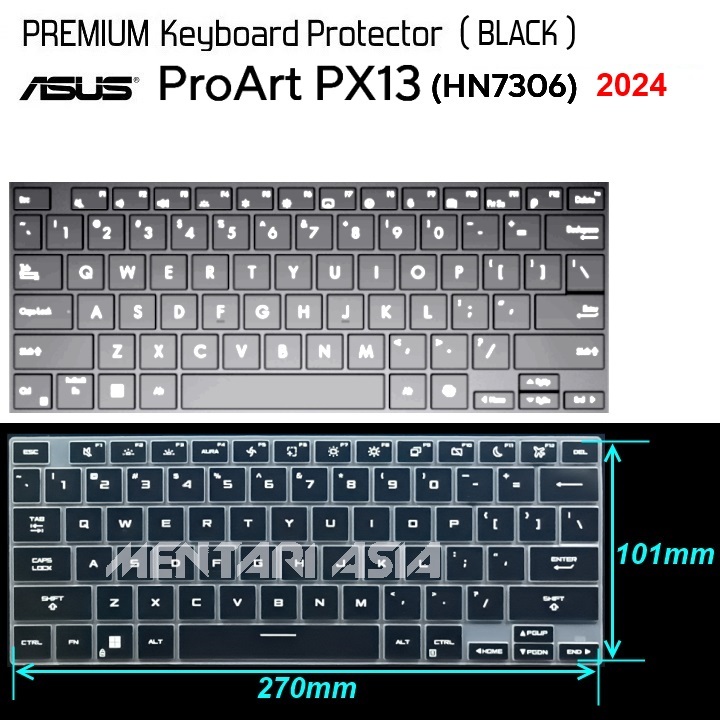 Jual Keyboard Protector ASUS ProArt PX13 HN7306 2024 - PREMIUM Silicon ...