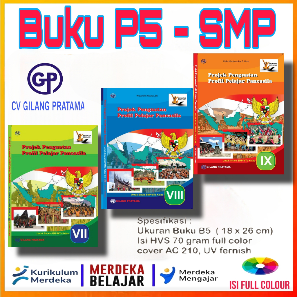 Jual Buku P5 SMP / MTS - Projek Penguatan Profil Pelajar Pancasila SMP Penerbit Gilang Pratama ...